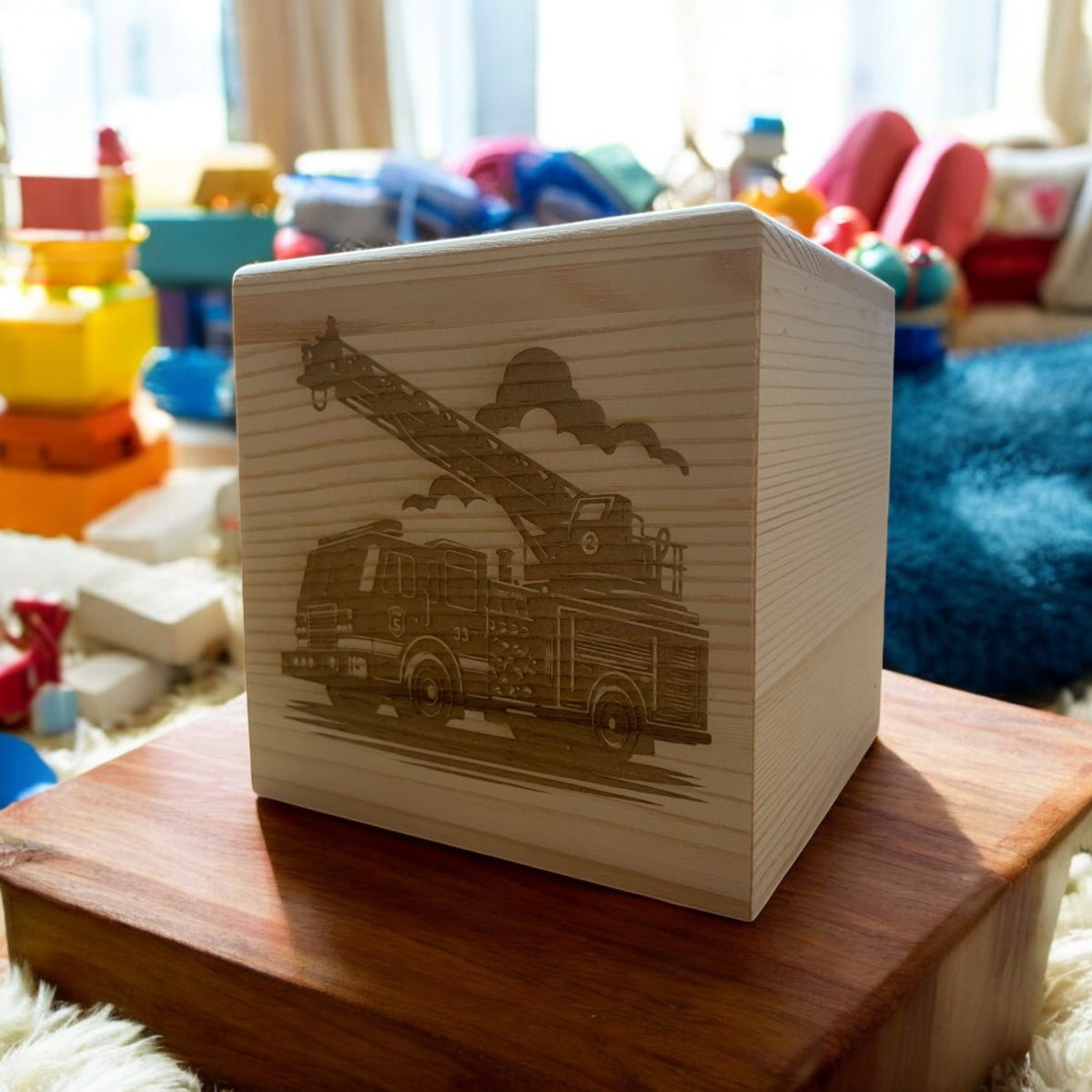 Personalised Fire Engine Money Box – Ashton and Finch