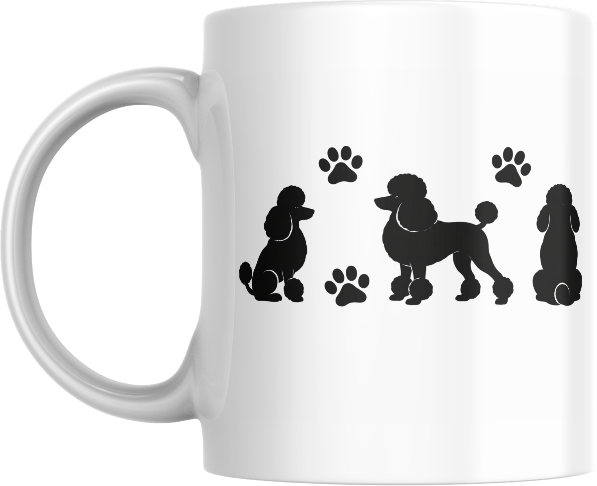 Poodle Silhouette Mug – Poodle Dog Design – Ashton and Finch