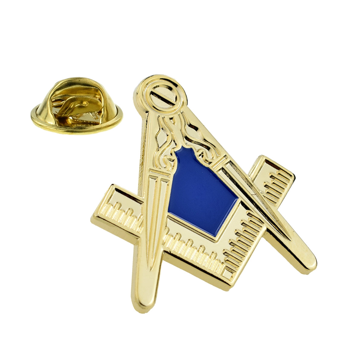 Masonic Compass Pin - Large Enamel Square And Compass Badge – Ashton ...